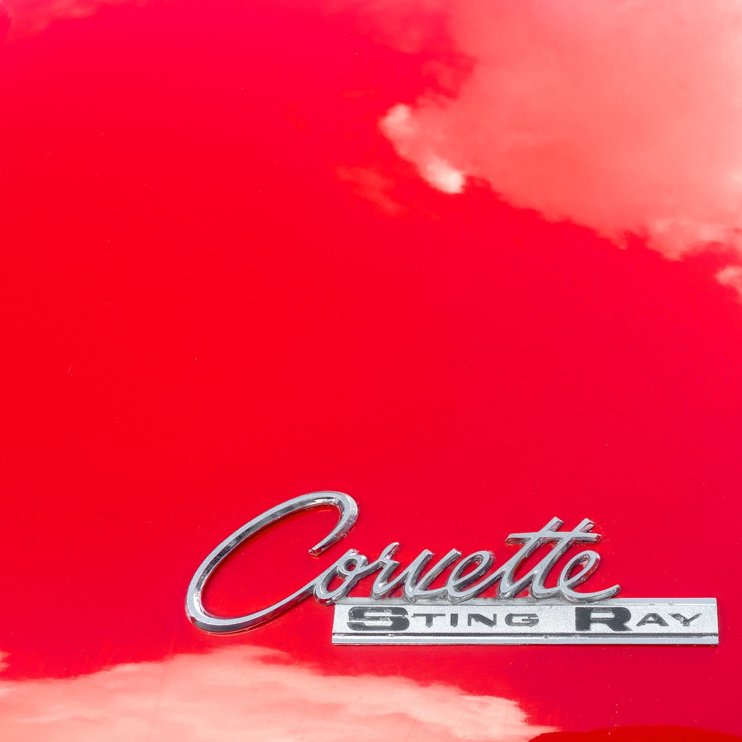 Red Corvette Stingray Car Emblem Art Photo Print - Etsy