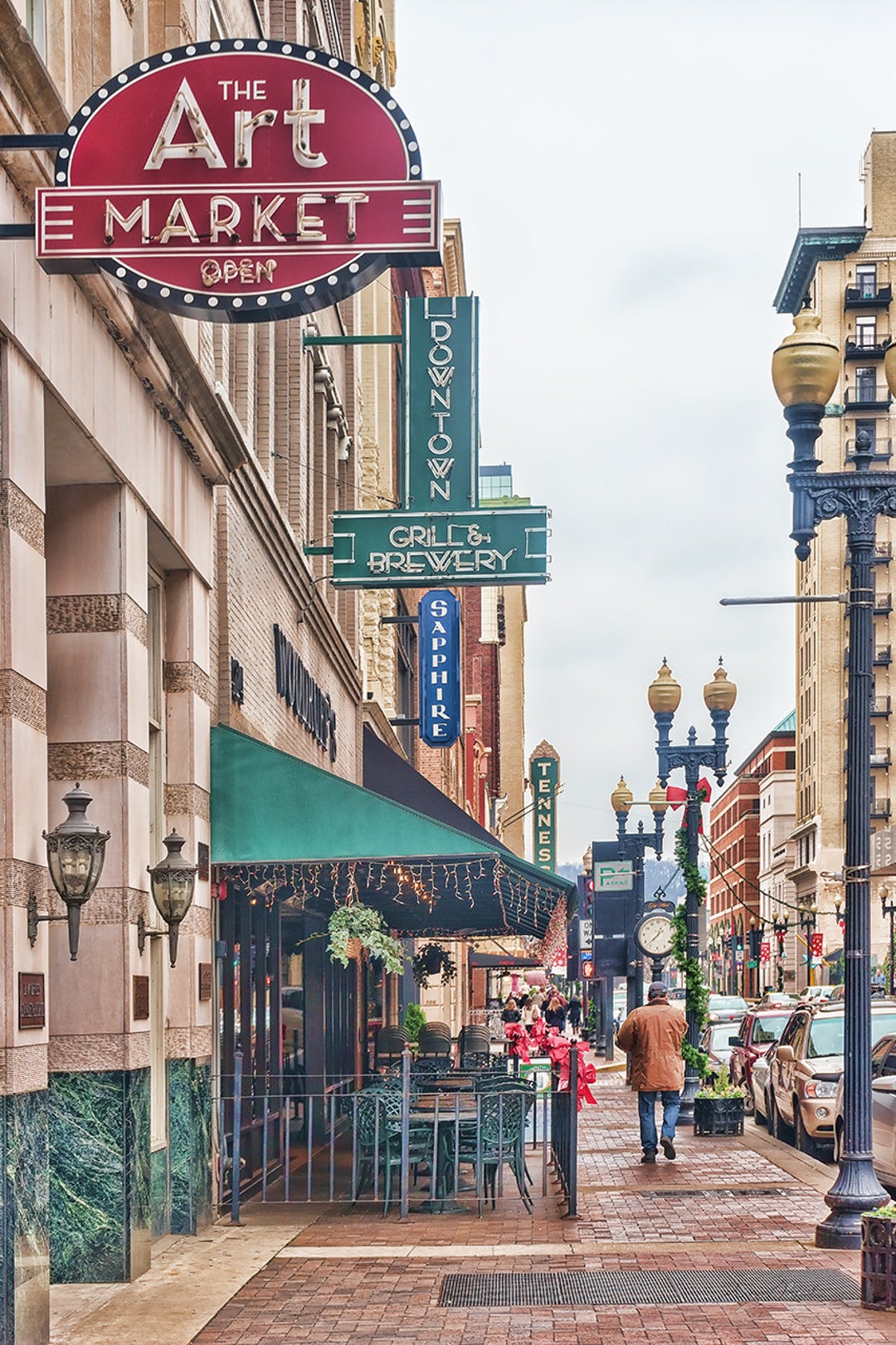 Knoxville Tennessee Cityscape Downtown Marquee Sign City Urban ...