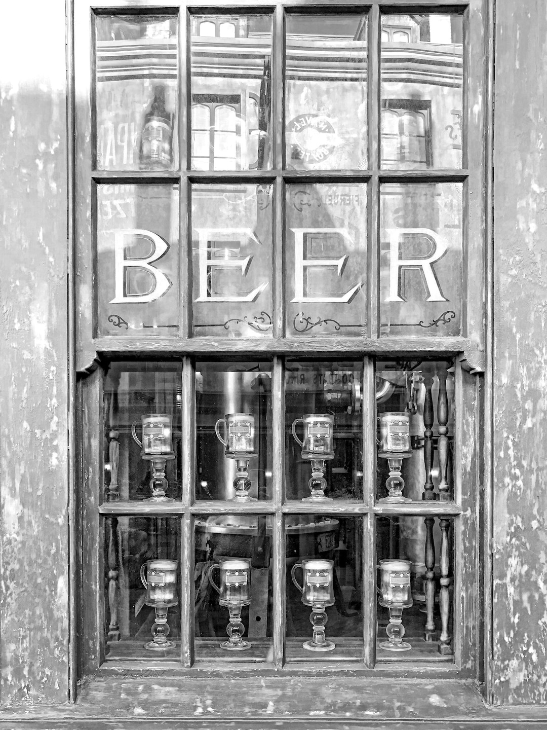 Beer Window Drinking Art Photo Print - Etsy