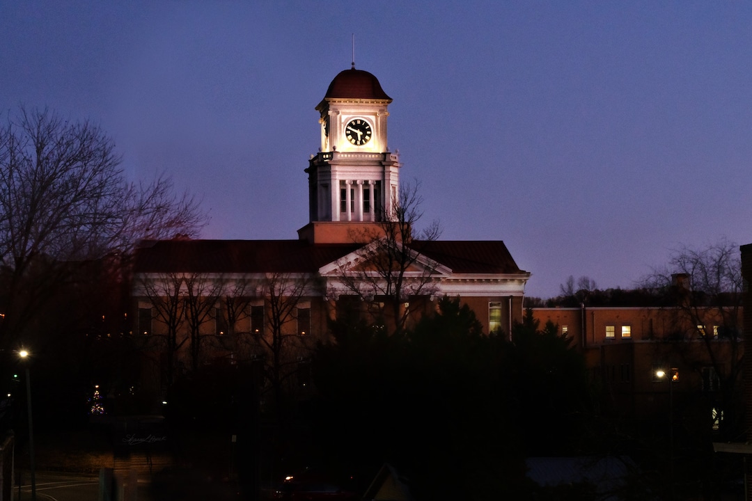 Maryville Blount County Courthouse Clock Tower Night Tn Tennessee Art ...