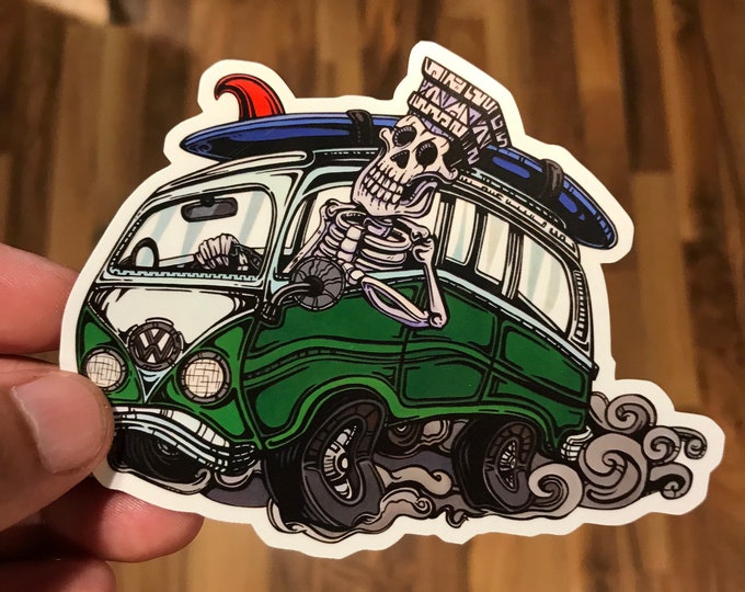 Surf Sticker, Van Sticker, Bus Sticker, Tiki Stickers, Die Cut Stickers ...