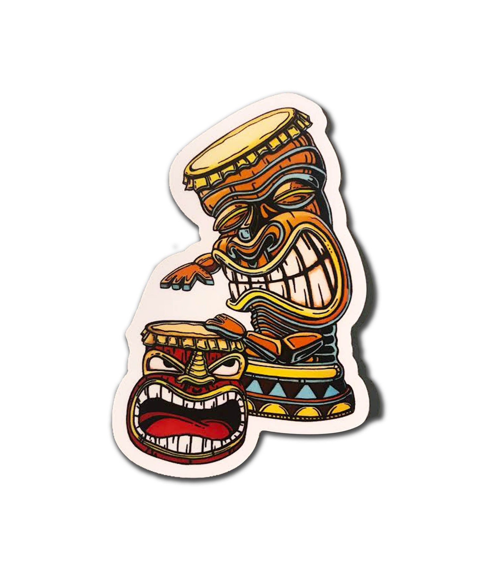 Tiki Sticker Drummer Sticker Bongos Drumming Tikis Die | Etsy