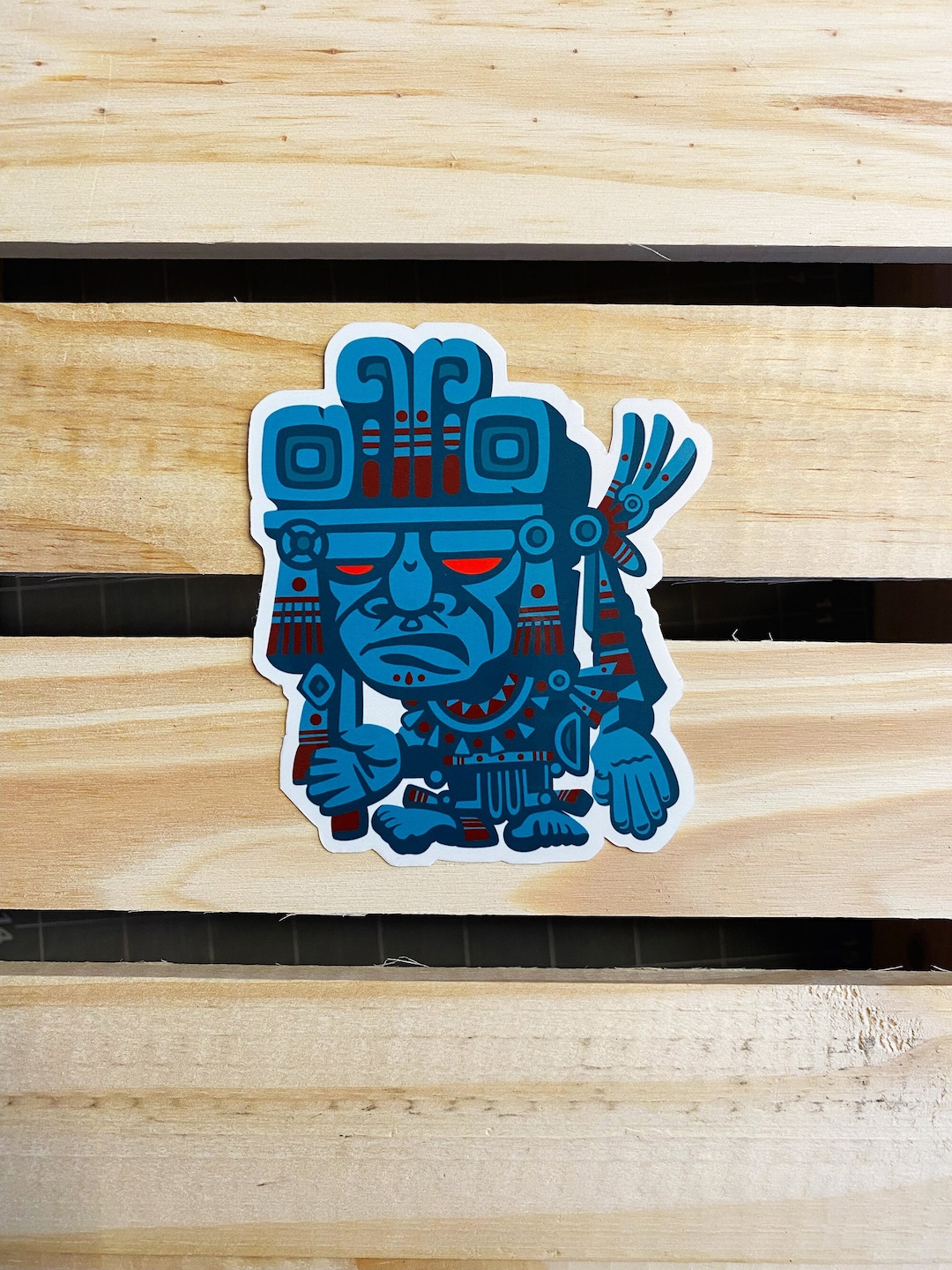 Mayan God Vinyl Sticker: Mesoamerican Art, Laptop Decal - Etsy
