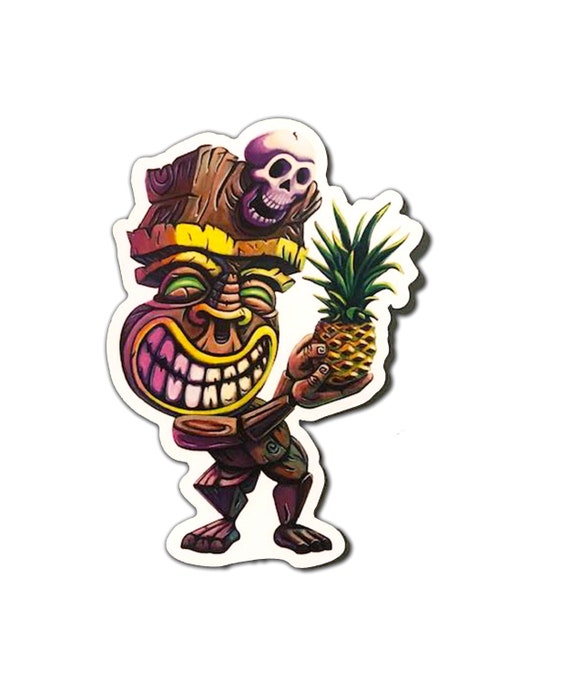 Bumper Stickers Hawaii Sticker Rockwood Aloha Tiki Decal Tiki Sticker ...