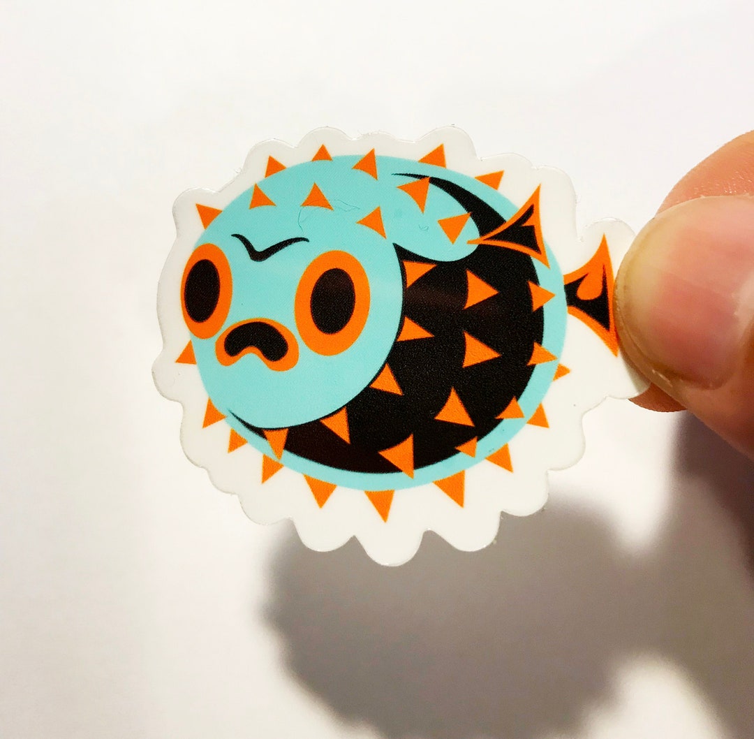 Pufferfish Sticker, Vinyl Sticker, Ocean Lover Sticker, Blow Fish ...
