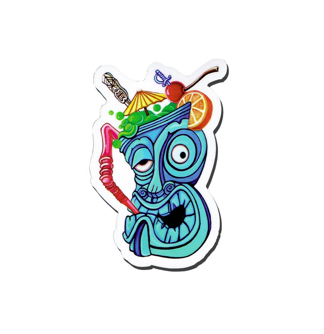 Tiki Mug Sticker Mai Tai Party Sticker for Your Phone Decal Art Vinyl ...