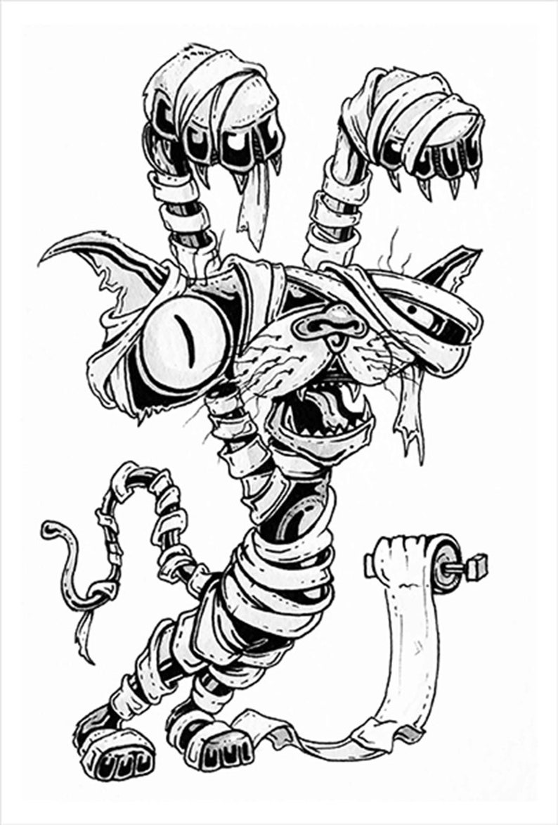 Mummy Cat Cat Art Print Cat Illustration Cat Decor Cat | Etsy