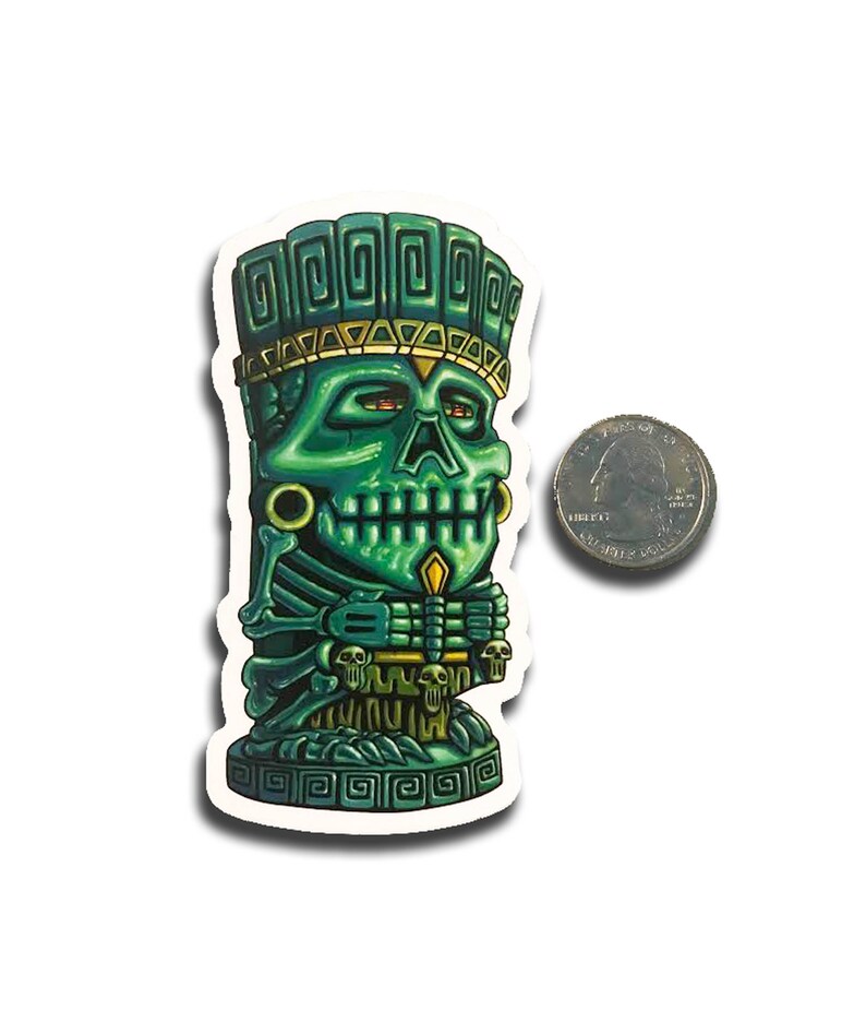 Tiki Sticker Mayan Sticker Maya Art Tikis Vinyl Sticker - Etsy
