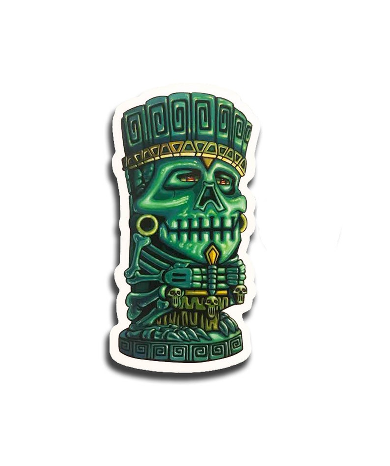Tiki Sticker Mayan Sticker Maya Art Tikis Vinyl Sticker - Etsy