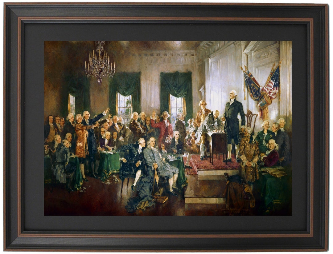 Framed Scene at the Signing of the Constitution of the United States by ...