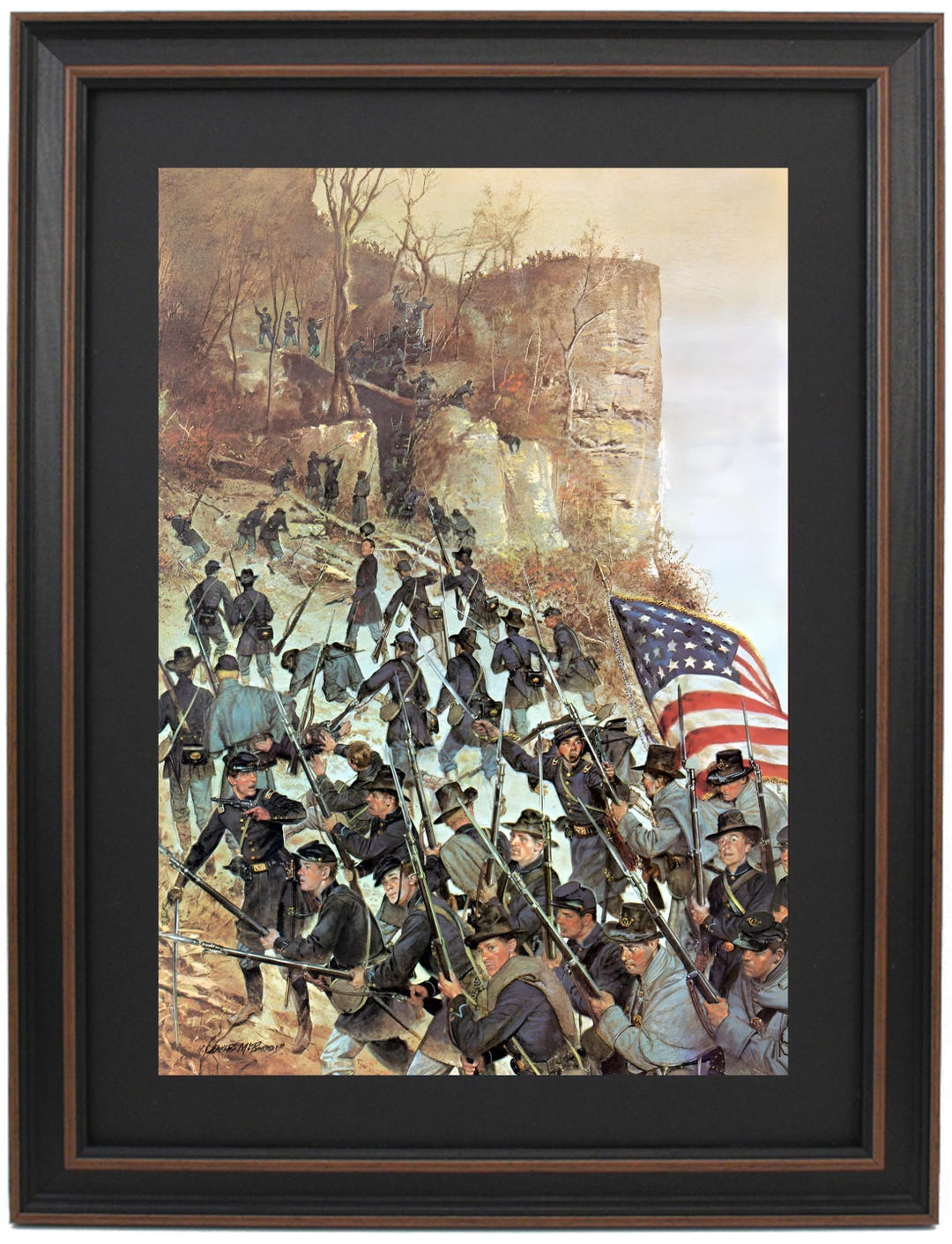 Framed the Citizens Corps of Wisconsin at South Mountain (1862) by H ...
