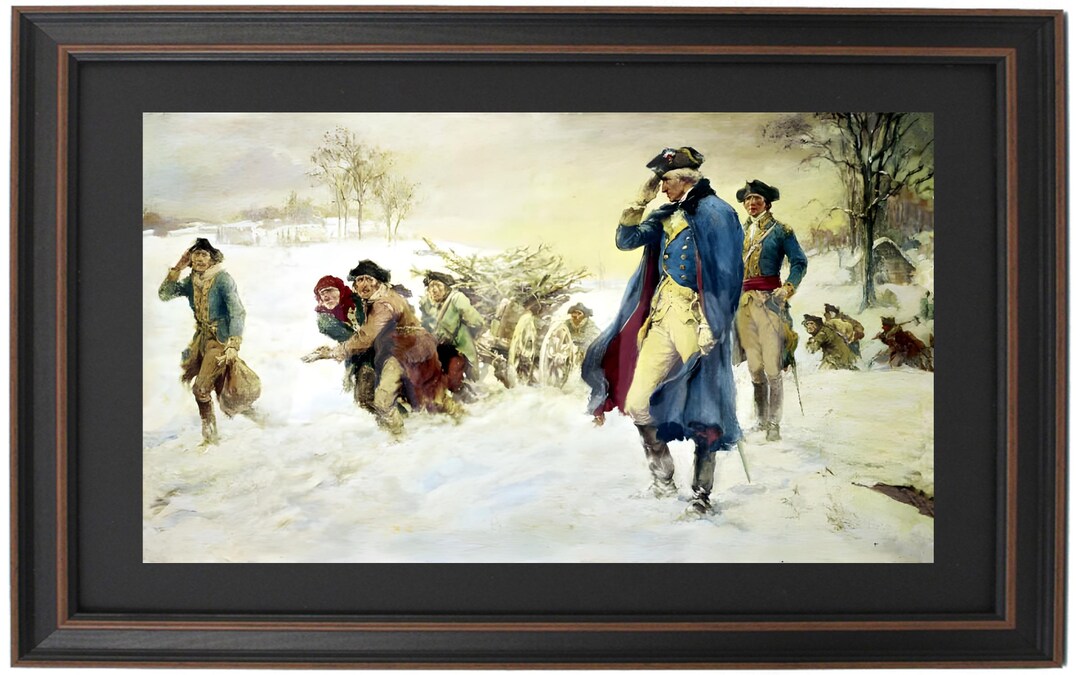 Framed George Washington at Valley Forge by Frederick Coffay Yohn ...