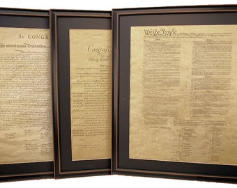 Framed Constitution and Bill of Rights Set. Handmade in USA. | Etsy
