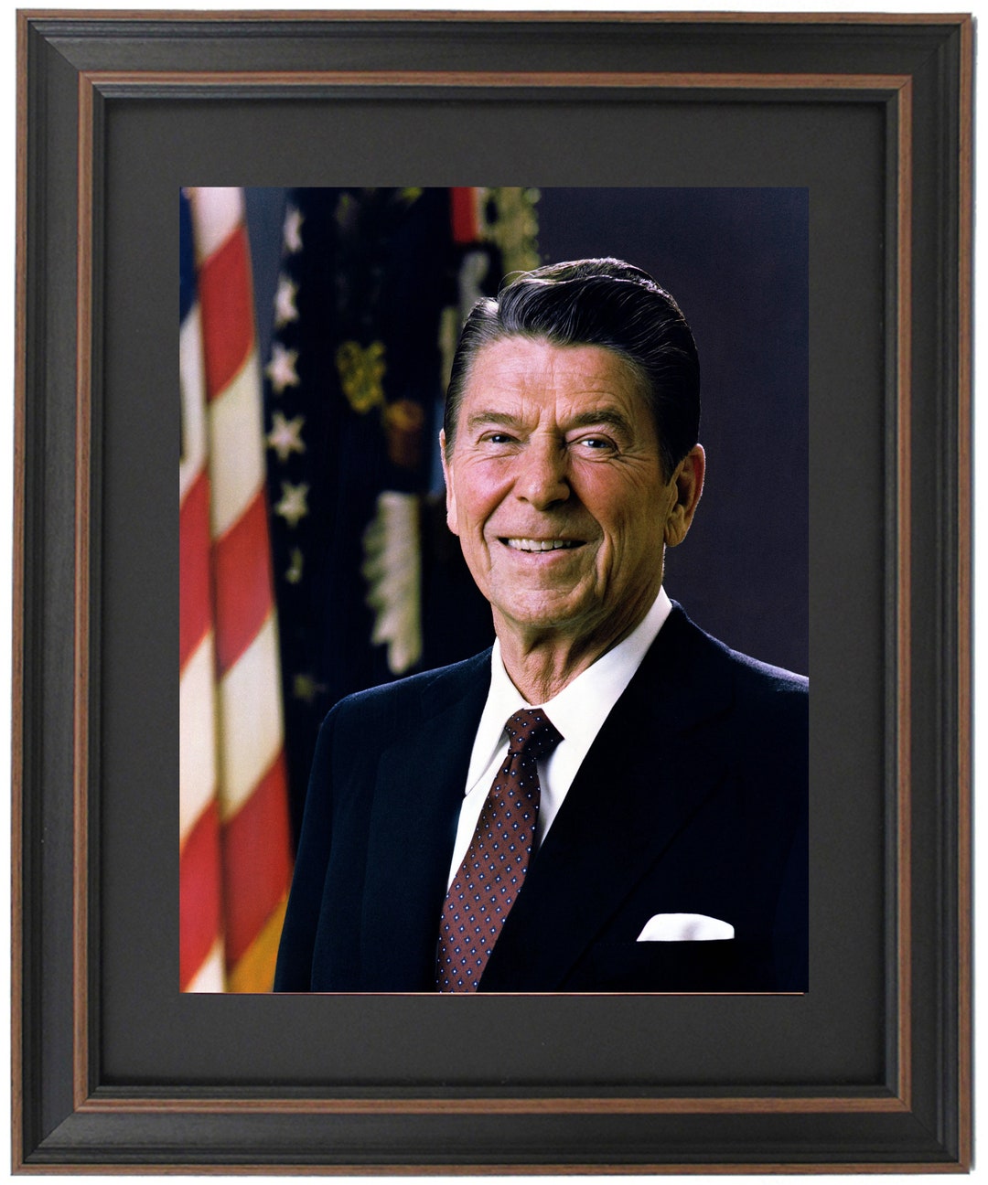 Framed Ronald Reagan Portrait Circa 1981. Standard or Poster Size ...