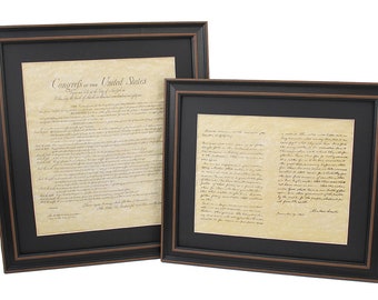 Framed Constitution and Bill of Rights Set. Handmade in USA. | Etsy