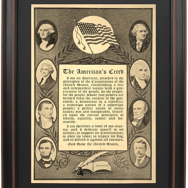 American Creed Framed - Etsy