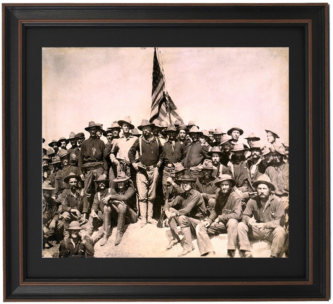 Colonel Roosevelt and His Rough Riders at the Battle of San Juan ...