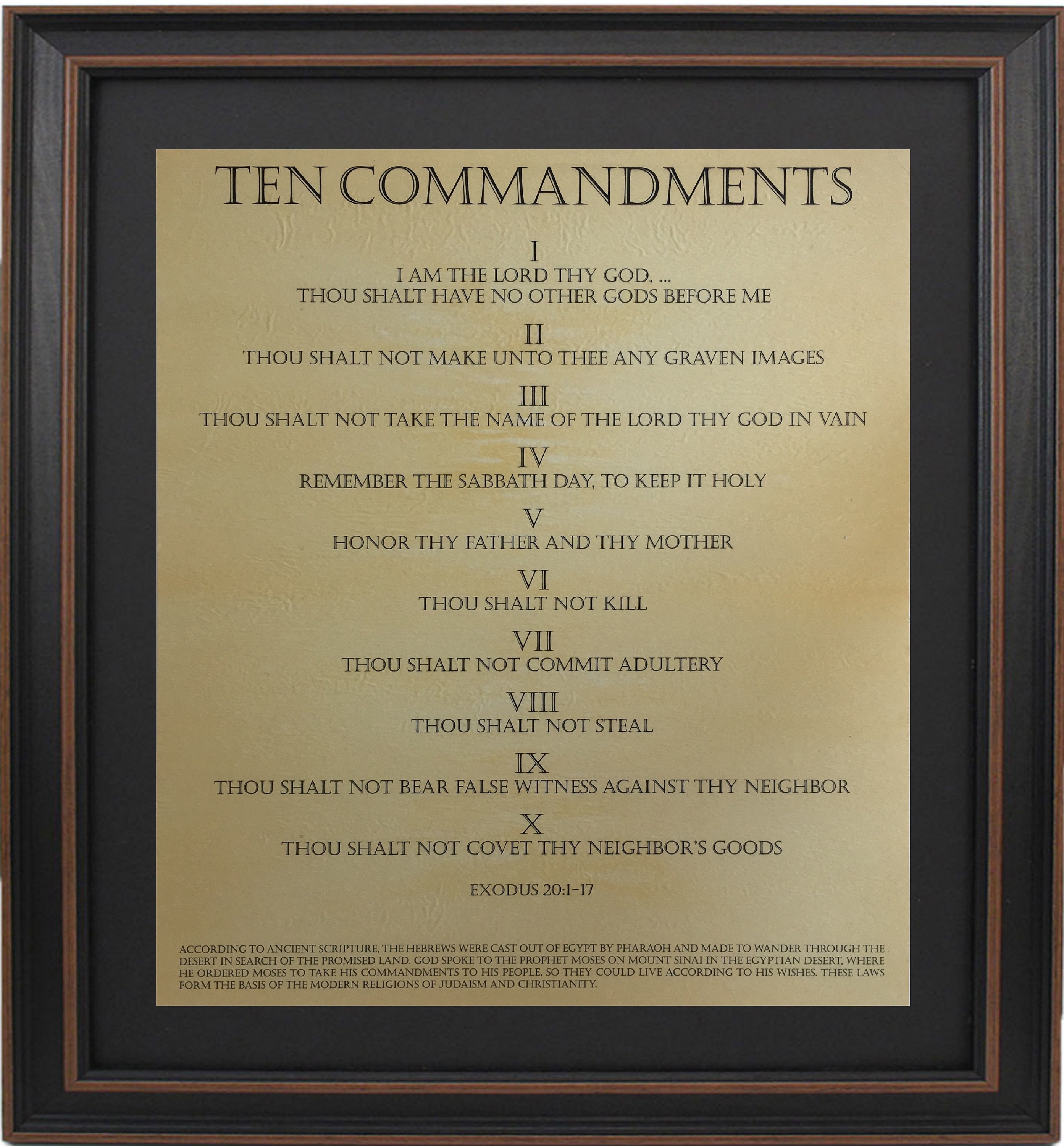 Framed Ten Commandments. Handmade in USA. Free Shipping!* - Etsy