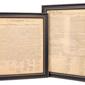 Framed Constitution & Declaration of Independence Set unmatted ...