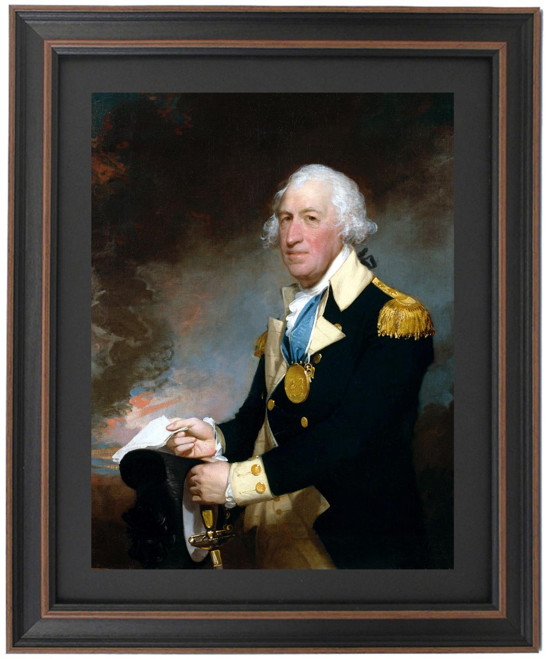 Framed Portrait of Horatio Gates by Gilbert Stuart. Standard or Poster ...