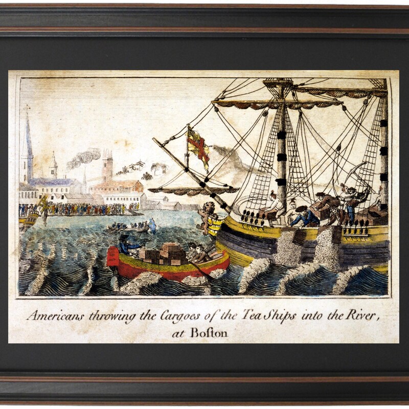 Boston Tea Party Poster - Etsy