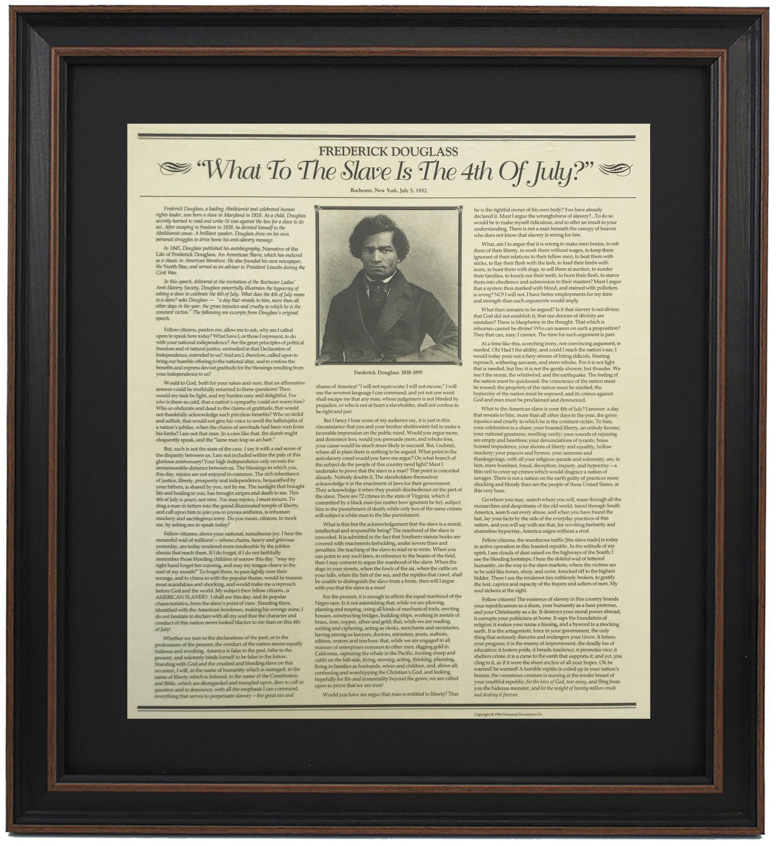 Frederick Douglass Speaking Out Against Slavery