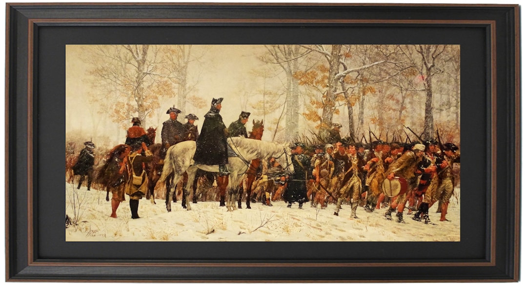 Framed March to Valley Forge by William B. T. Trego. Standard or Poster ...