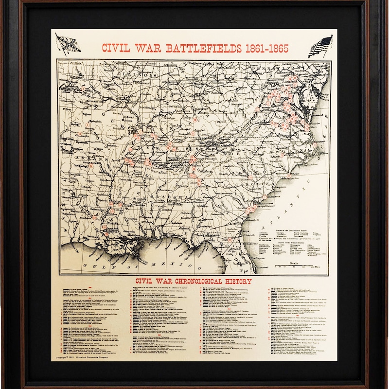 Civil War Map Prints - Etsy