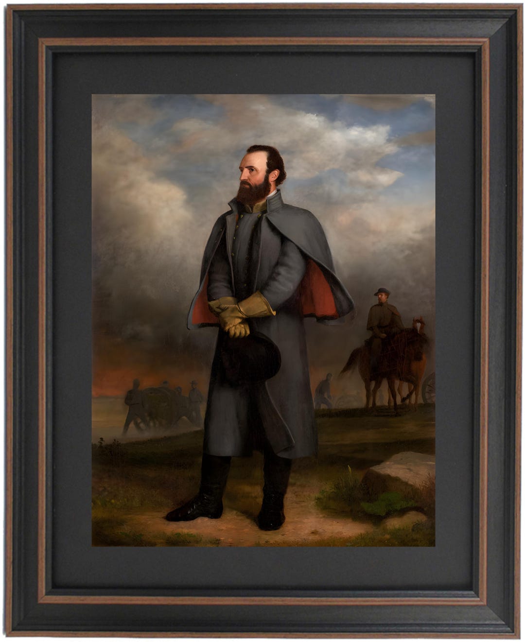Framed Portrait of Stonewall Jackson by James Reeve Stuart. Standard or ...