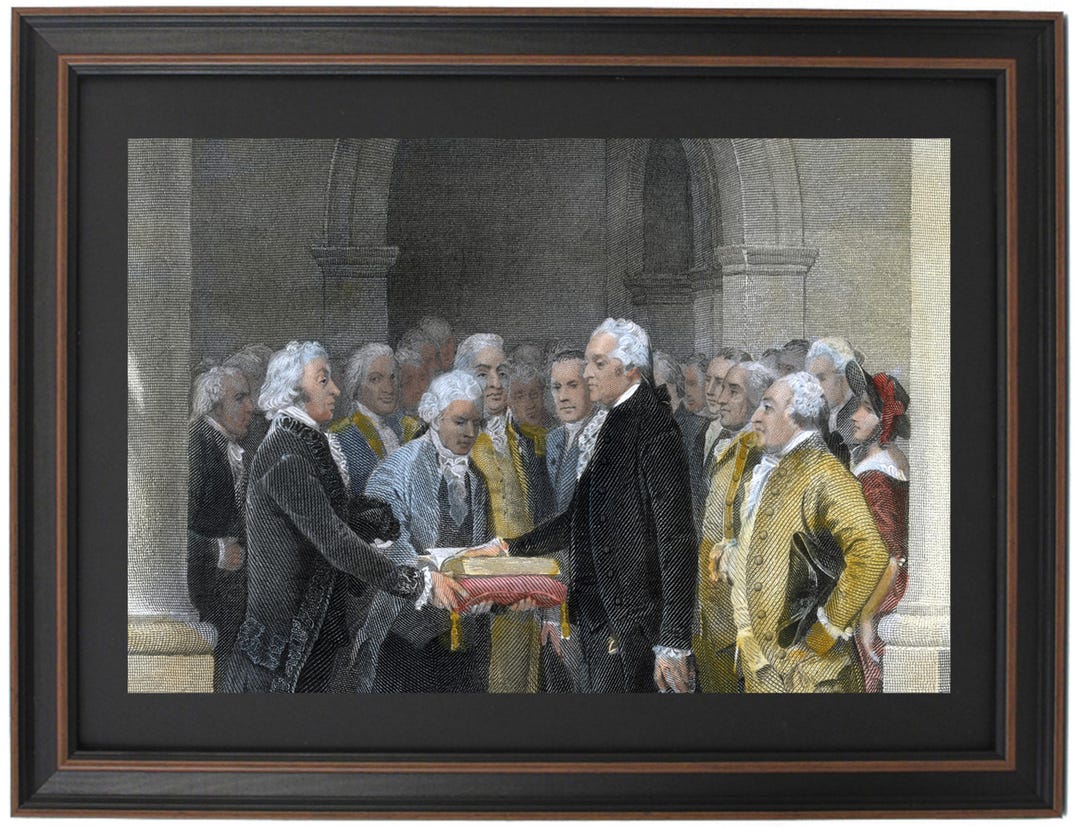 The Inauguration of Washington by Alonzo Chappel. Standard or Poster ...