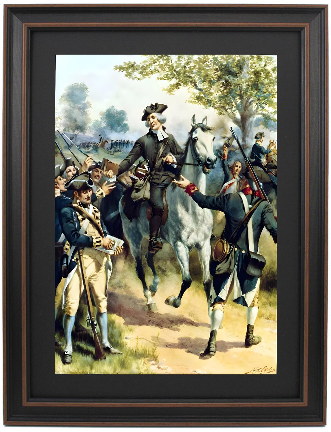Framed James Caldwell at the Battle of Springfield by Henry Alexander ...