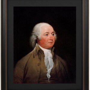 Framed John Adams Portrait by John Trumbull, Circa 1792. Standard or ...