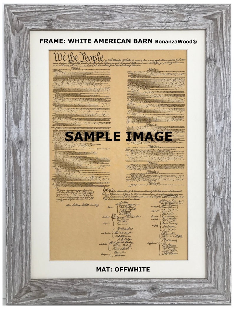 Framed Constitution Declaration of Independence & Bill of - Etsy