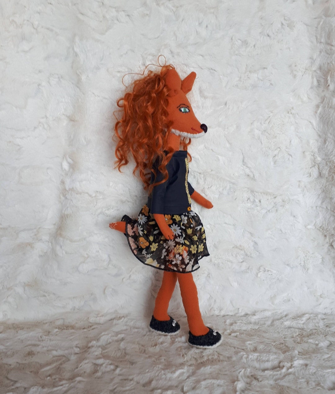 Adorable Fox Rag Doll Set With Interchangeable Outfits Handmade Soft ...