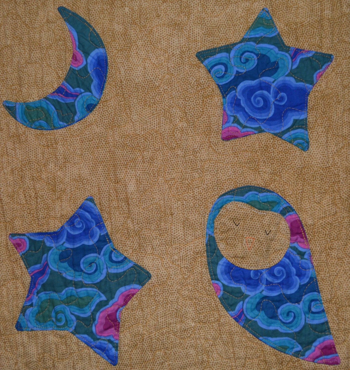 Owl Under Moon and Stars Quilt Pattern PDF- Two Patterns in One ...