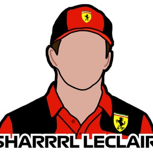 Shaaaaaarl Leclaaaaaiiiiir Charles Leclerc F1 Sticker Scuderia Ferrari ...