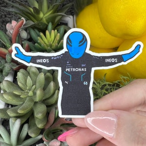 Strike a Pose | George Russell | F1 Sticker | Mercedes AMG Petronas F1 ...