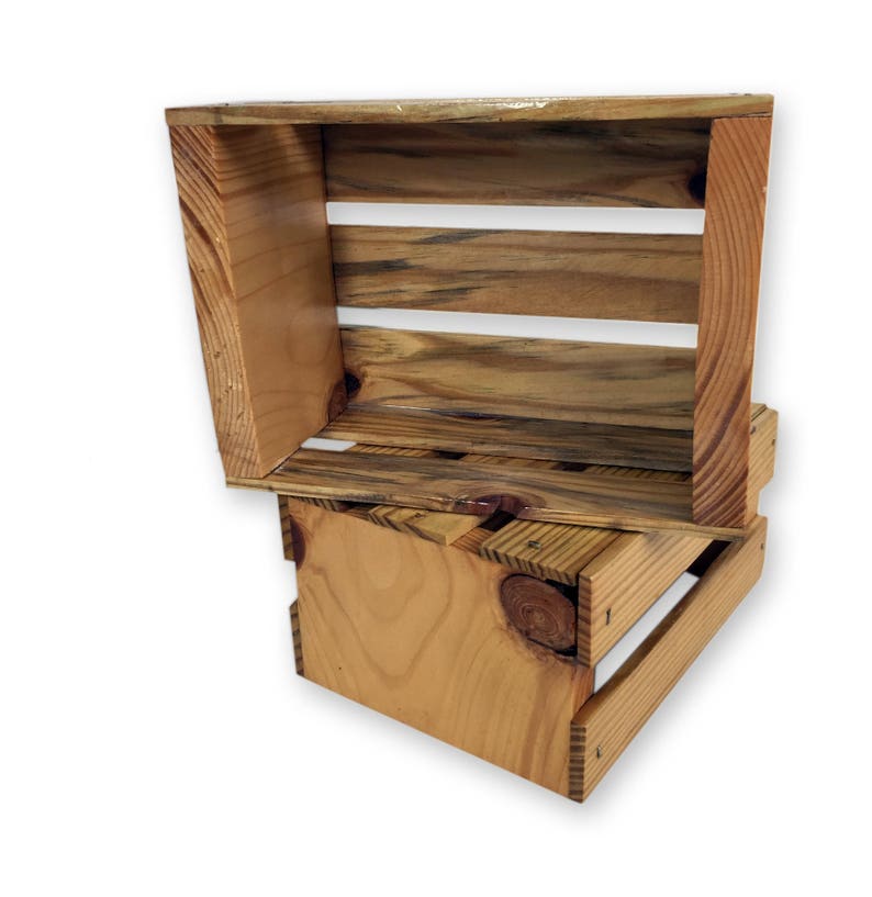 Small Wood Crate Pine Crate Wooden Box Rustic Storage Wood - Etsy