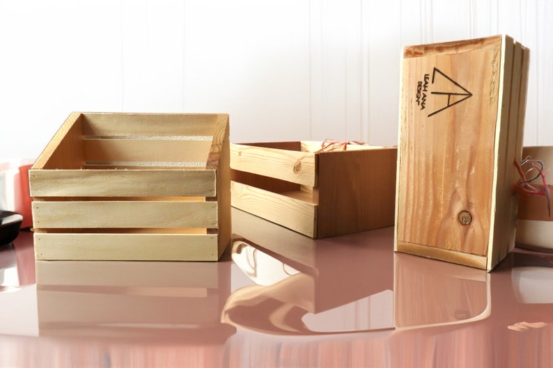10 Small Wood Crates Wood Crate, Cedar, Wooden Crate Gifts, Rustic Wood ...