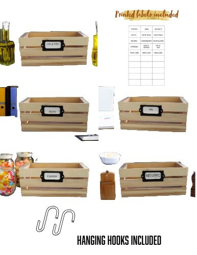 Organizing Storage Wood Crate Farm House Decor Storage and Display Box ...