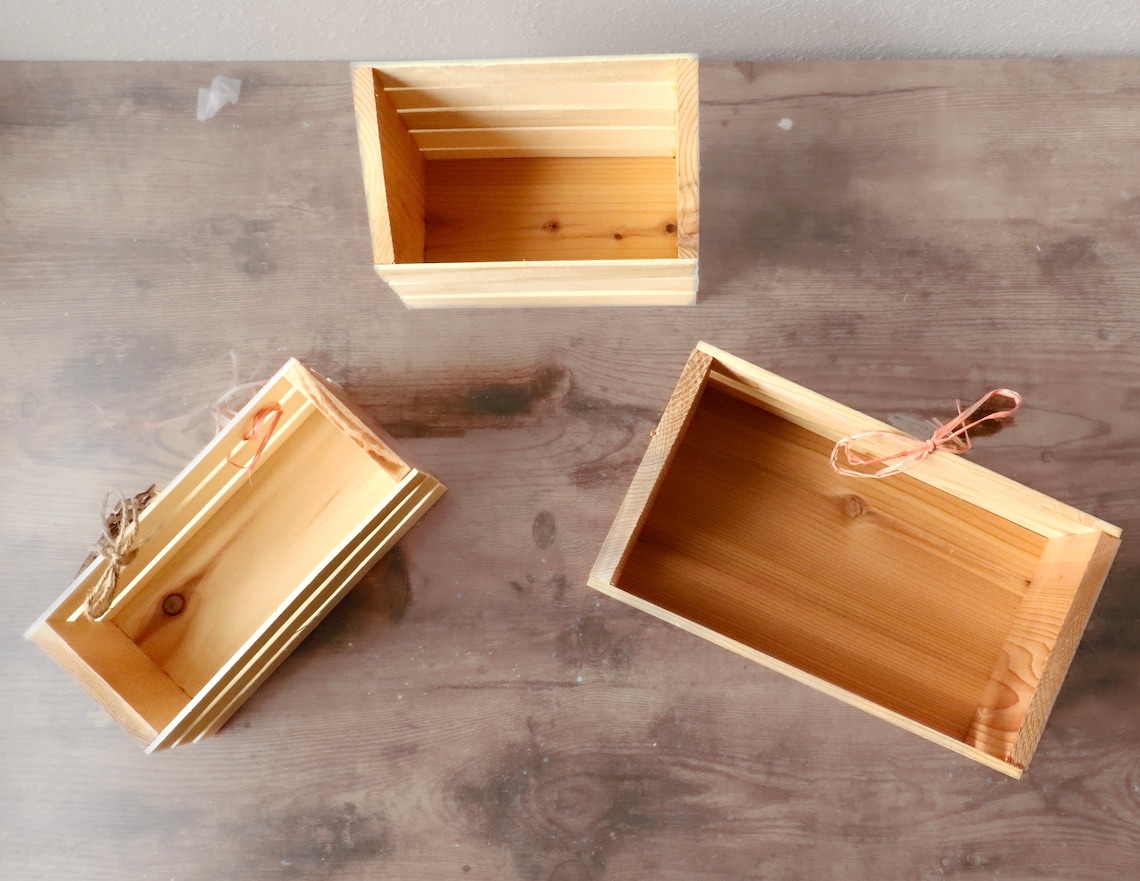 10 Small Wood Crates Wood Crate, Cedar, Wooden Crate Gifts, Rustic Wood ...