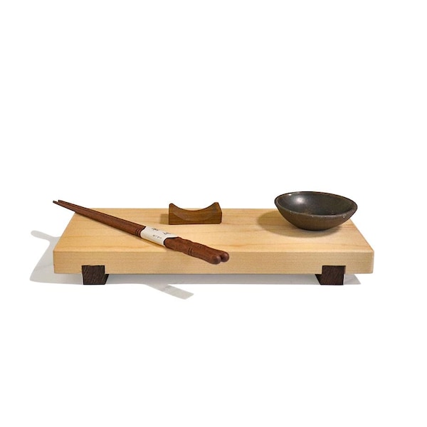Wooden Sushi Board Set - Etsy