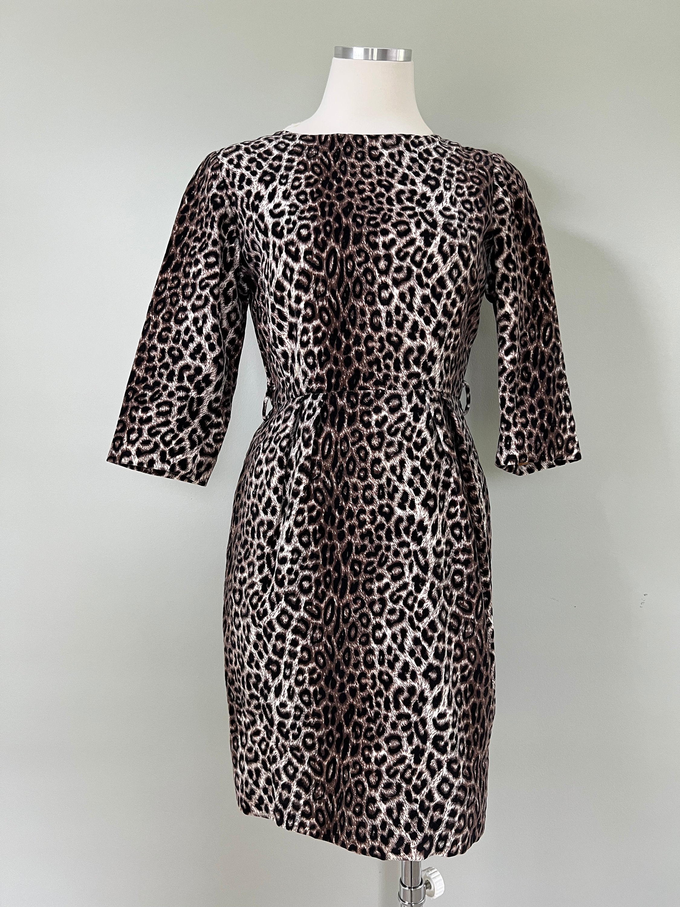 1950s Vintage Cheetah Animal Print Rockabilly Style Velvet - Etsy
