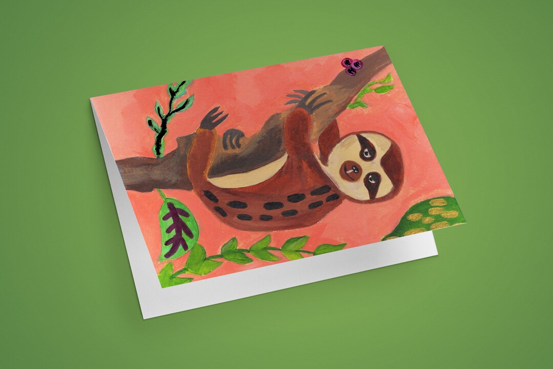 Sloth Cards - Etsy