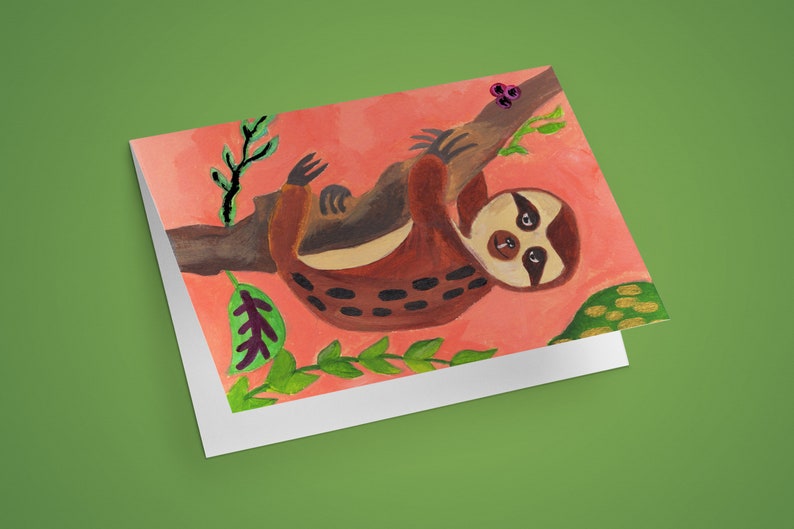 Sloth Cards - Etsy