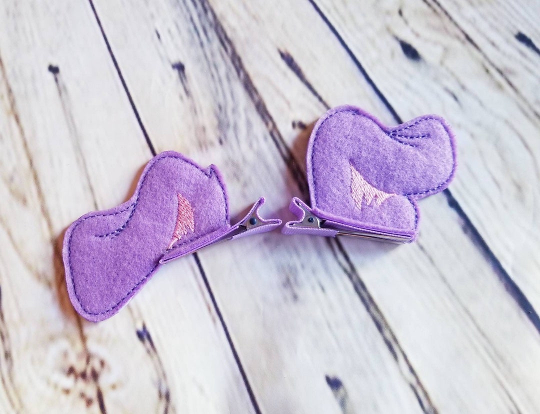 Purple Puppy Ears, Lavender Dog Ear Clips, Lilac Doggy Halloween ...