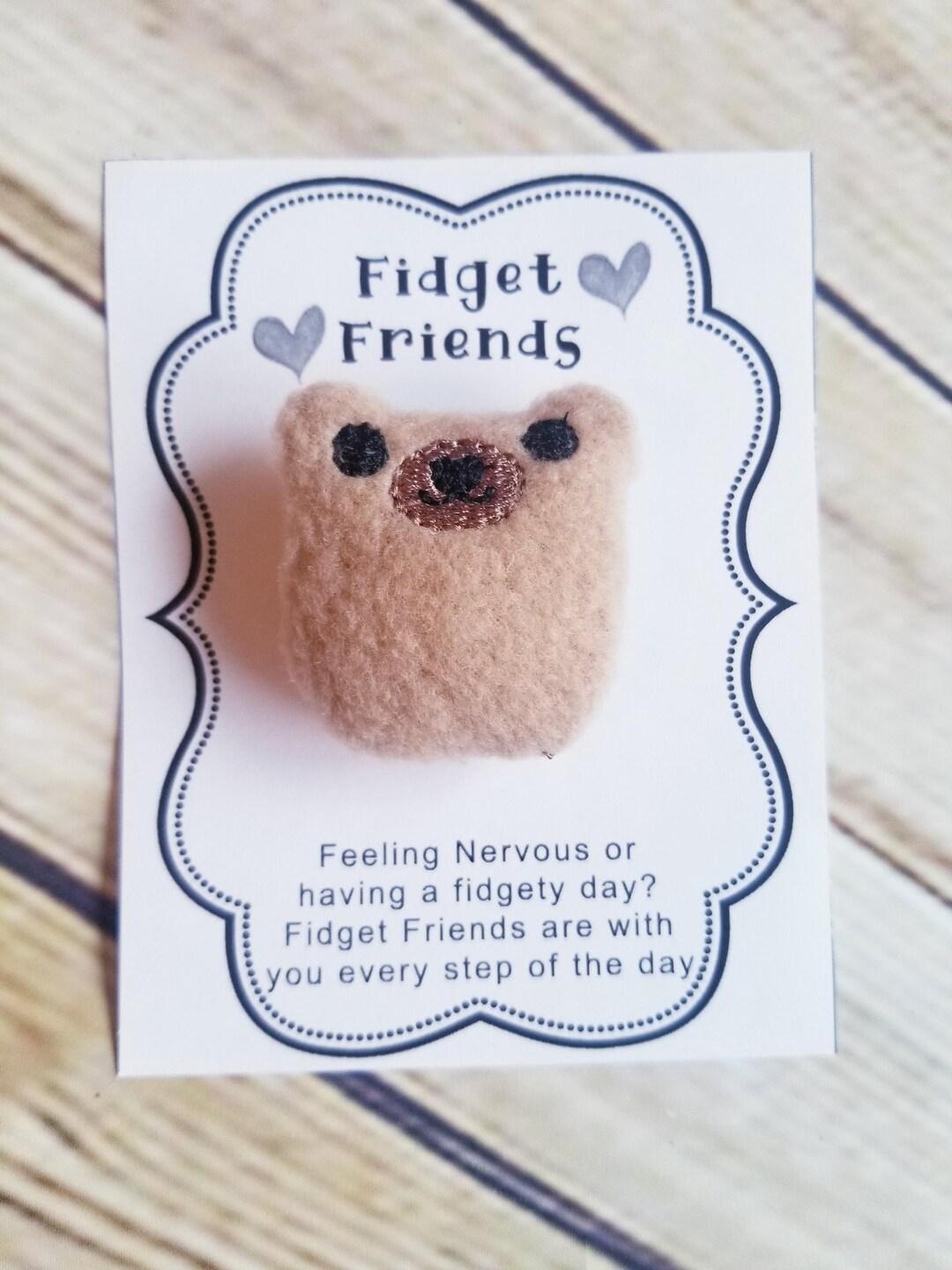 Teddy Bear Fidget Friend, Brown Bear Stress Ball, Pocket Hug, Anxiety ...