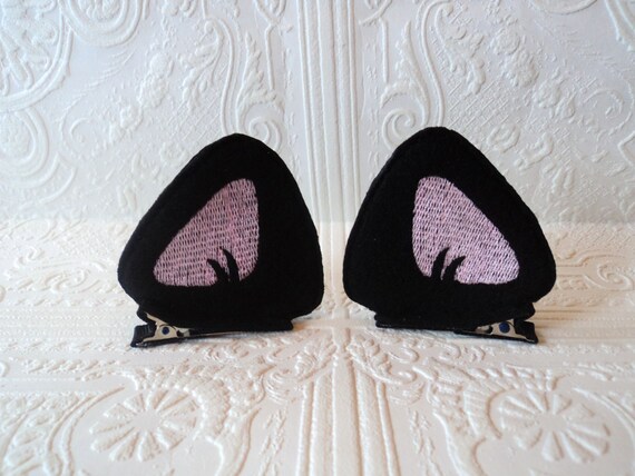 Kitty Barrette Cat Ear Clips Kitty Hair Clips Costume Ear - Etsy