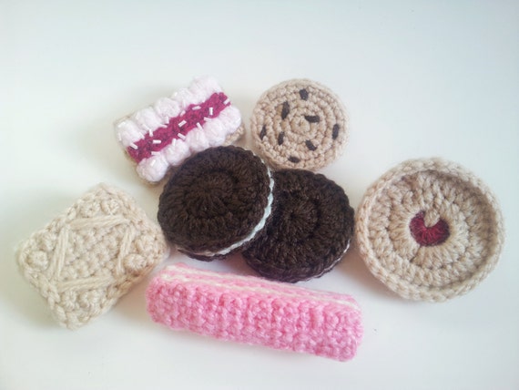 Stuffed Animals & Plushies Toys 1 piece Oreo Biscuit crocheted Handmade ...