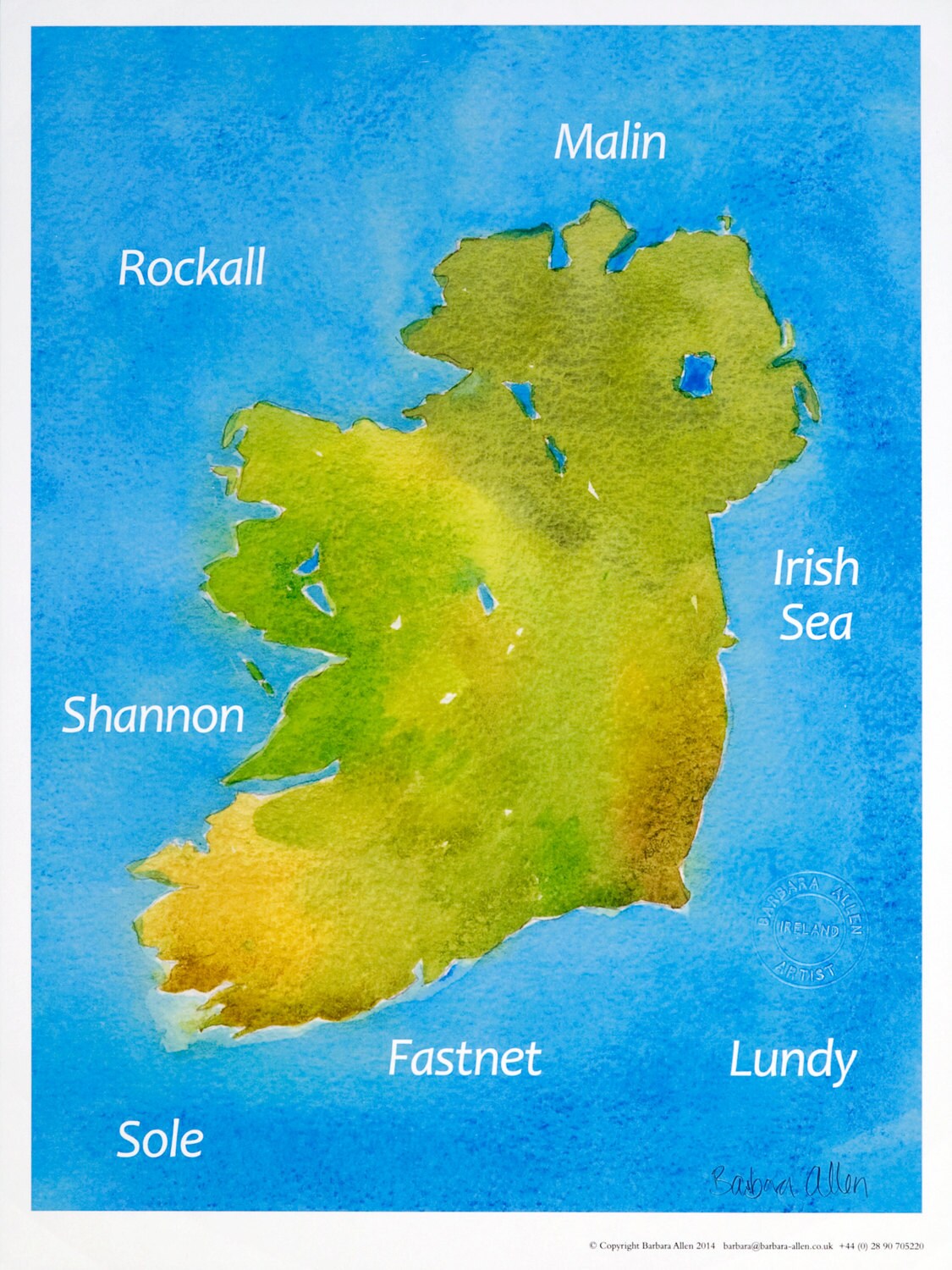 The Shipping Areas in Irish Coastal Waters Illustrated With a Rich ...